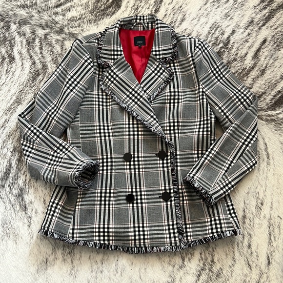 Yest | Jackets & Coats | Nwot Yest Black And White Plaid Jacket With ...